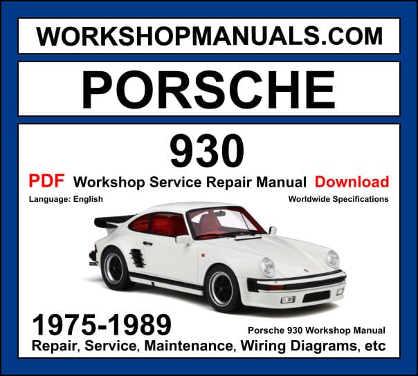 PORSCHE Workshop Manuals Download - Workshop Repair Manuals