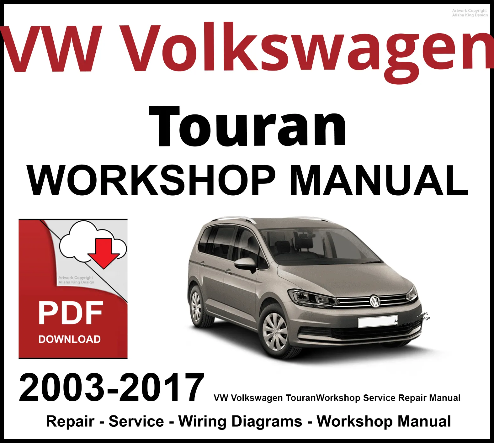 VW Volkswagen Touran 2003-2017 Workshop Service Repair Manual